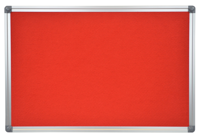 RED textile notice board 90x120cm with an aluminium DecoLine frame ...